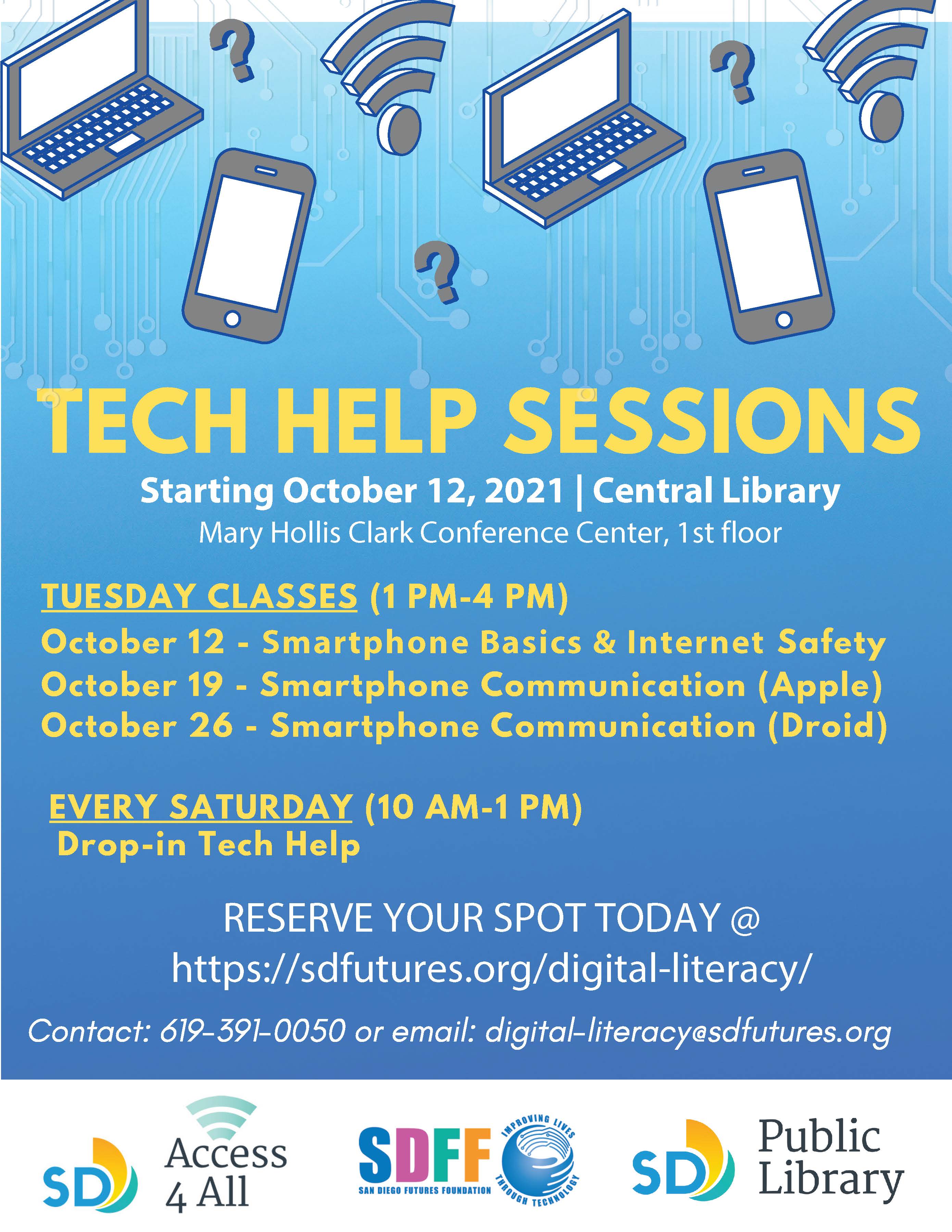 Tech Help Program- Drop in Tech Help | San Diego Public Library