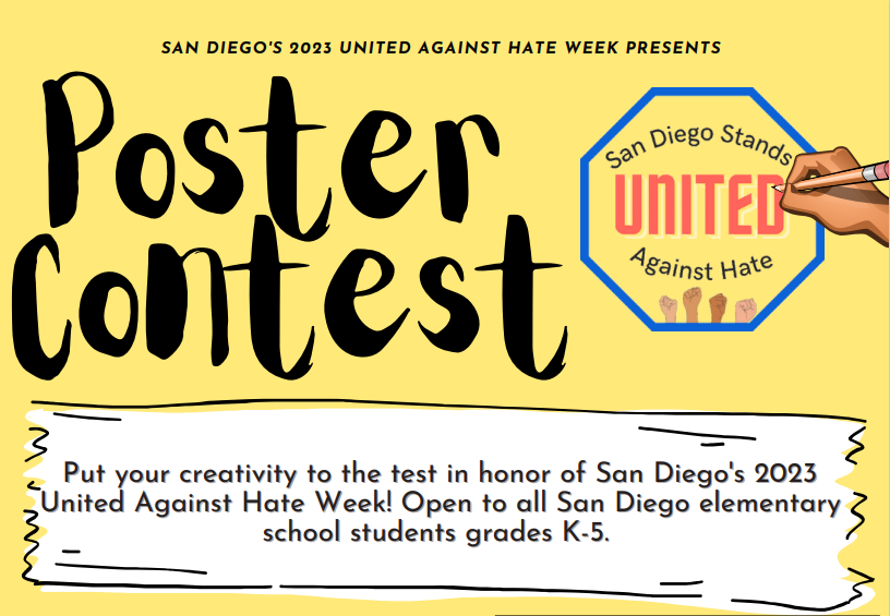 Craft Zone: San Diego's 2023 United Against Hate Week Poster Contest ...